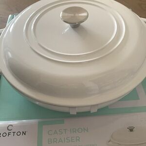 Croton | Kitchen | New Aldi Crofton 37 Qt Cast Iron Braiser Cream ...